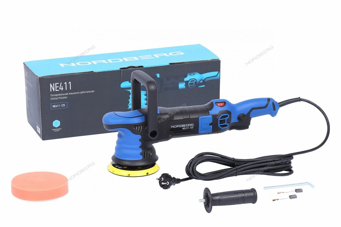 Полировальная машинка орбитальная, диск 125 мм, 2000-4800 об/мин NORDBERG NE411-125