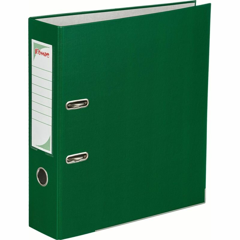 Комус Папка-регистратор, Экономи, 80 мм, с арочным механизмом, зеленая