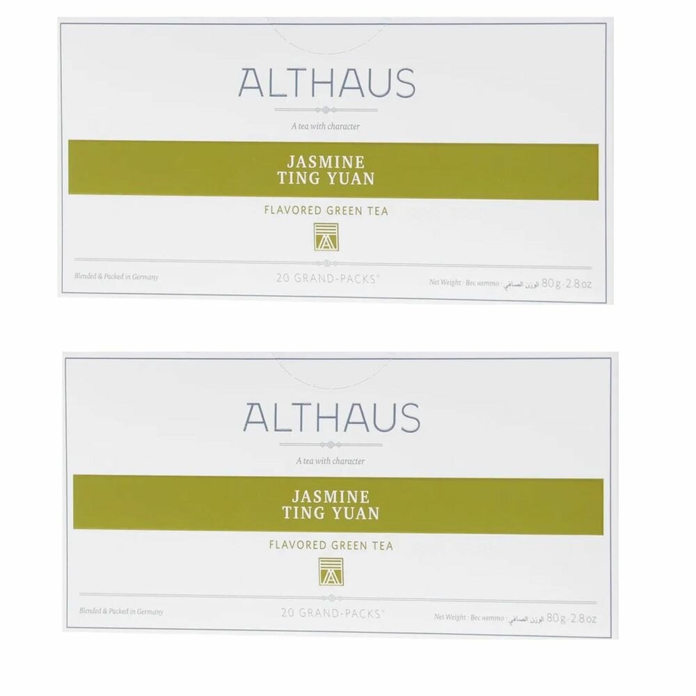 Althaus Чай зеленый, Grand Pack Jasmine Ting Yuan, 15 пакетиков, 2 уп.
