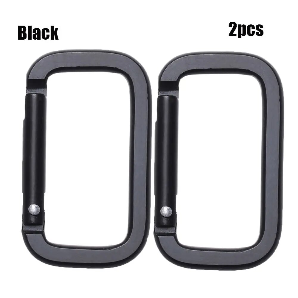 Пружинные овальные кольца из алюминиевого сплава Черный, Black-2pcs