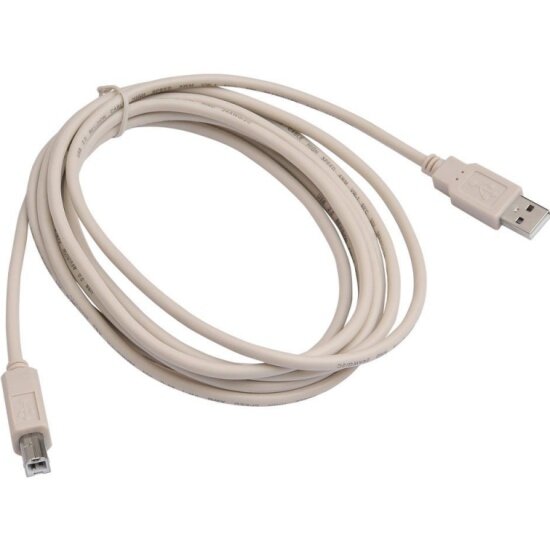 Кабель Buro USB2.0-AM/BM-3 USB A(m) USB B(m) 3м серый