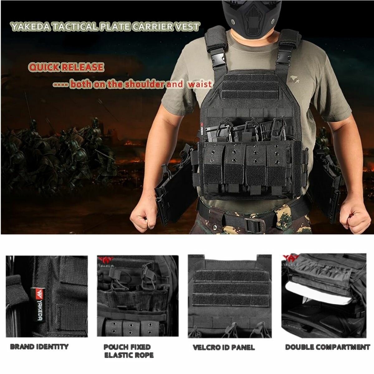 Пуленепробиваемая версия Тактический разгрузочный бронежилет против разгрузки атакующего