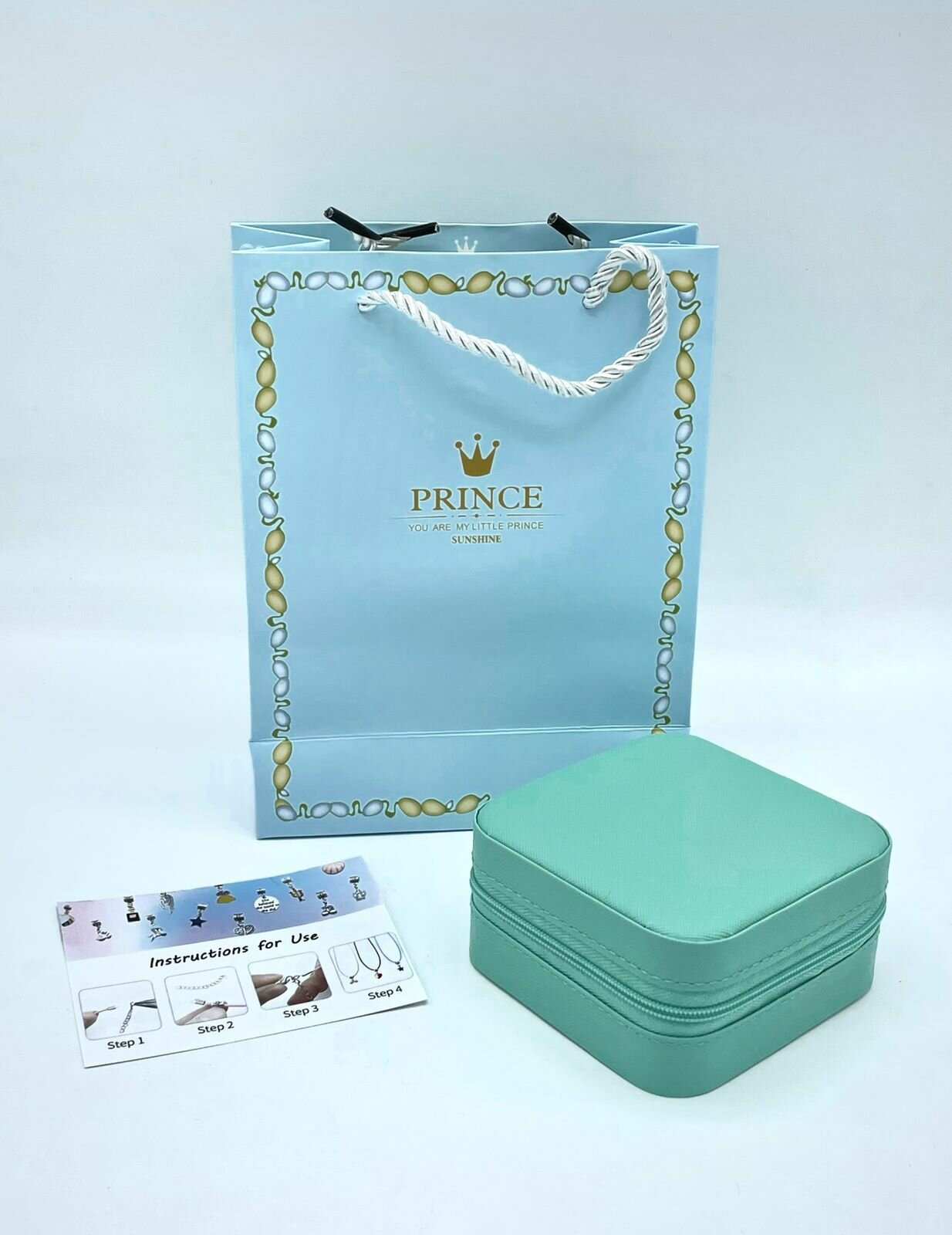 Набор для создания браслетов, для создания украшений, для творчества детей , браслет, подарок для девочки, радужный набор, набор шармов бирюзовый