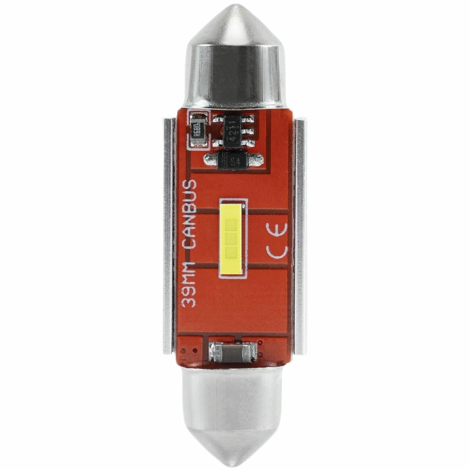 Автомобильная светодиодная лампа MYX-Light C5W CSP 1860 12-24V 3W 39мм Canbus (с обманкой) bipolar 2шт.