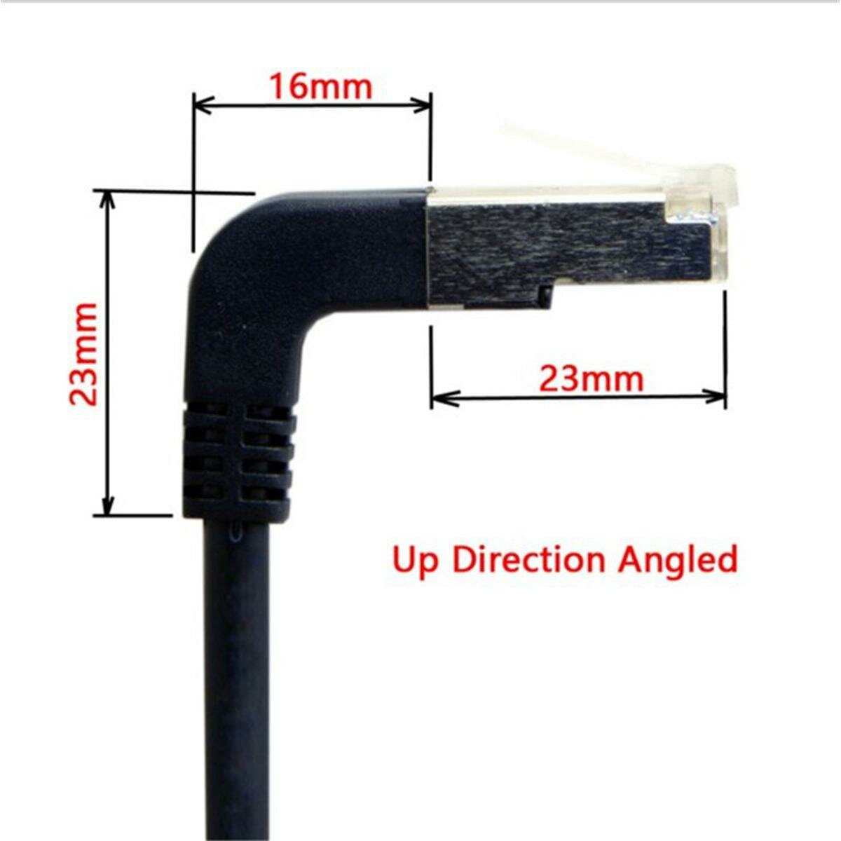 Двойной коленчатый соединительный кабель Ethernet Ethernet Ethernet, 50 см, 8P8C FTP STP UTP Cat 5e, угол 90 градусов, в