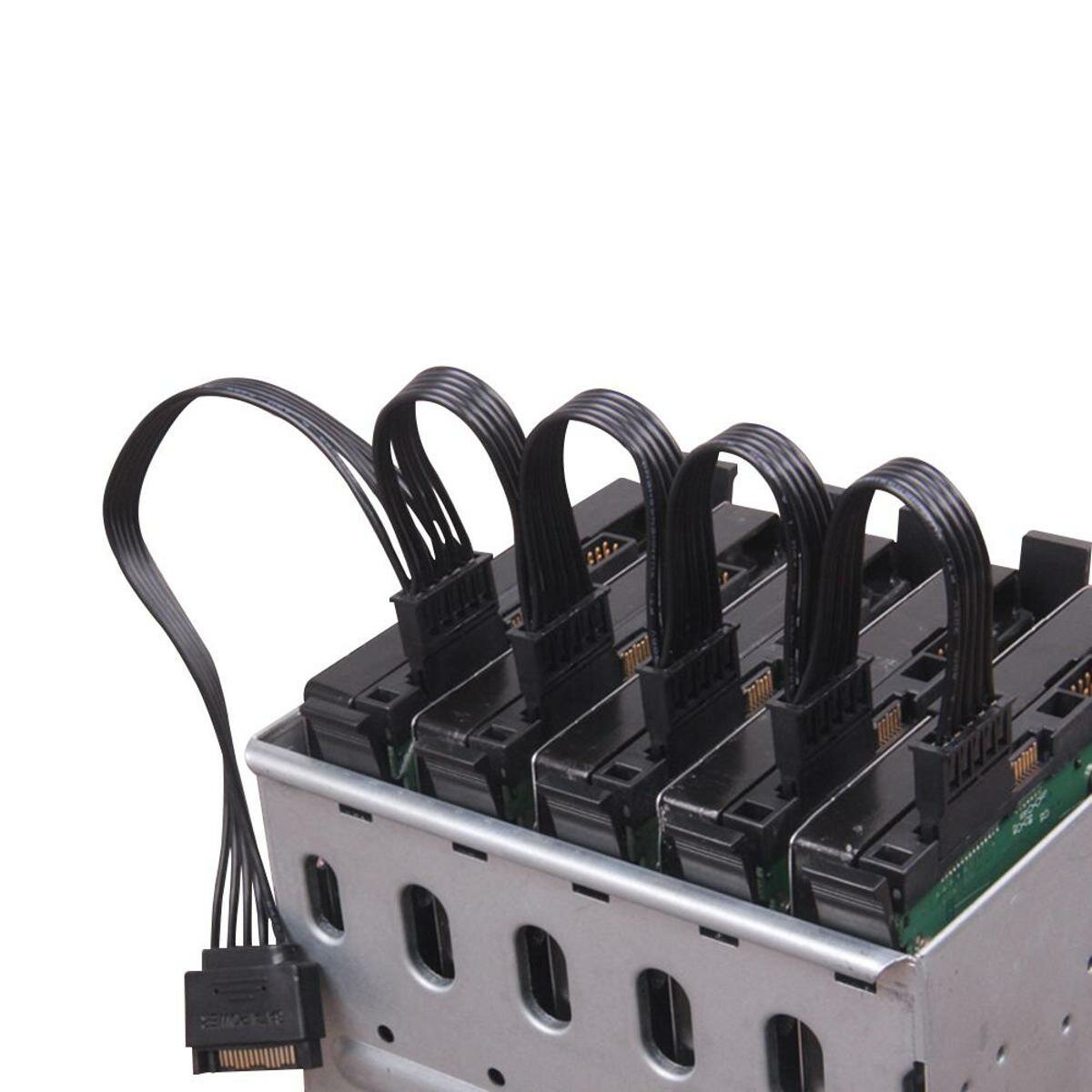 4Pin-18AW IDE Molex на 5-портовый 15Pin SATA кабель питания шнур провод 18AWG для жесткого диска HDD SSD ПК сервер DIY
