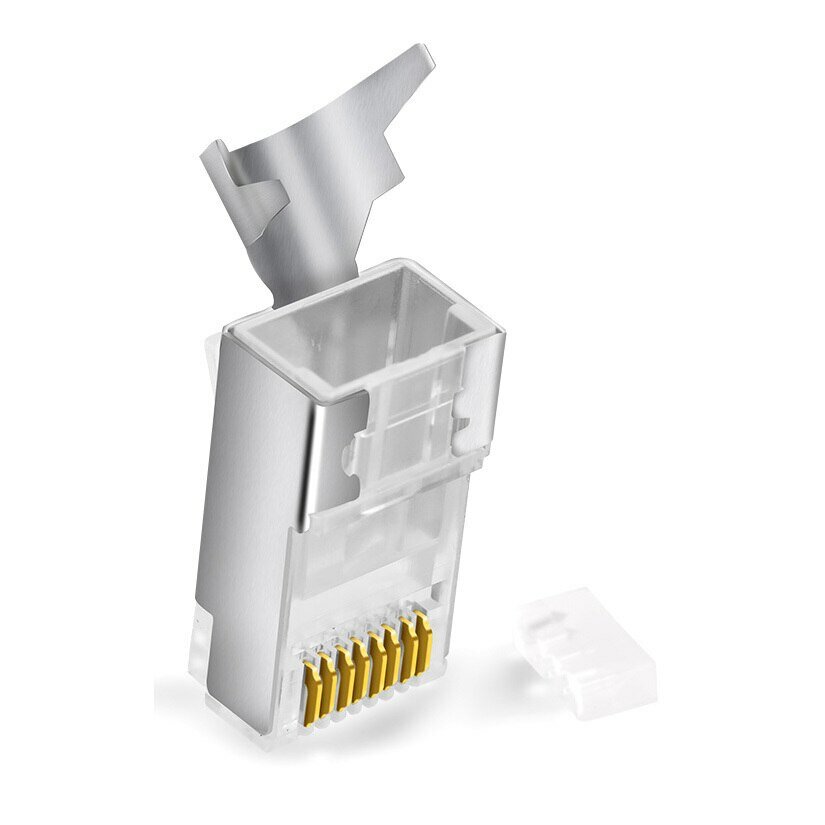 2 шт. CAT7 Crystal Head 50u позолоченный зажим типа «ласточкин хвост» 8P8C разъем RJ45 сетевой кабель-адаптер для компью