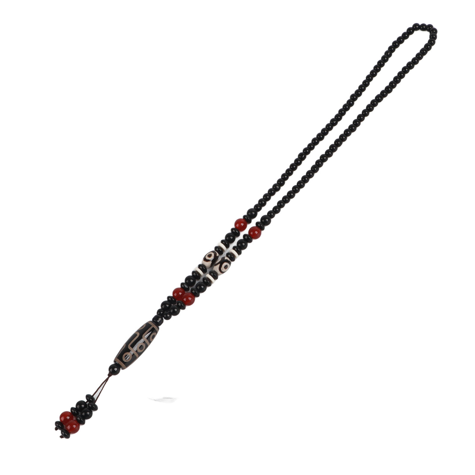 Бусины Дзи Глаза Ожерелье Удача Элегантный Дизайн Натуральные Цвета Китайское Тибетское Ожерелье для