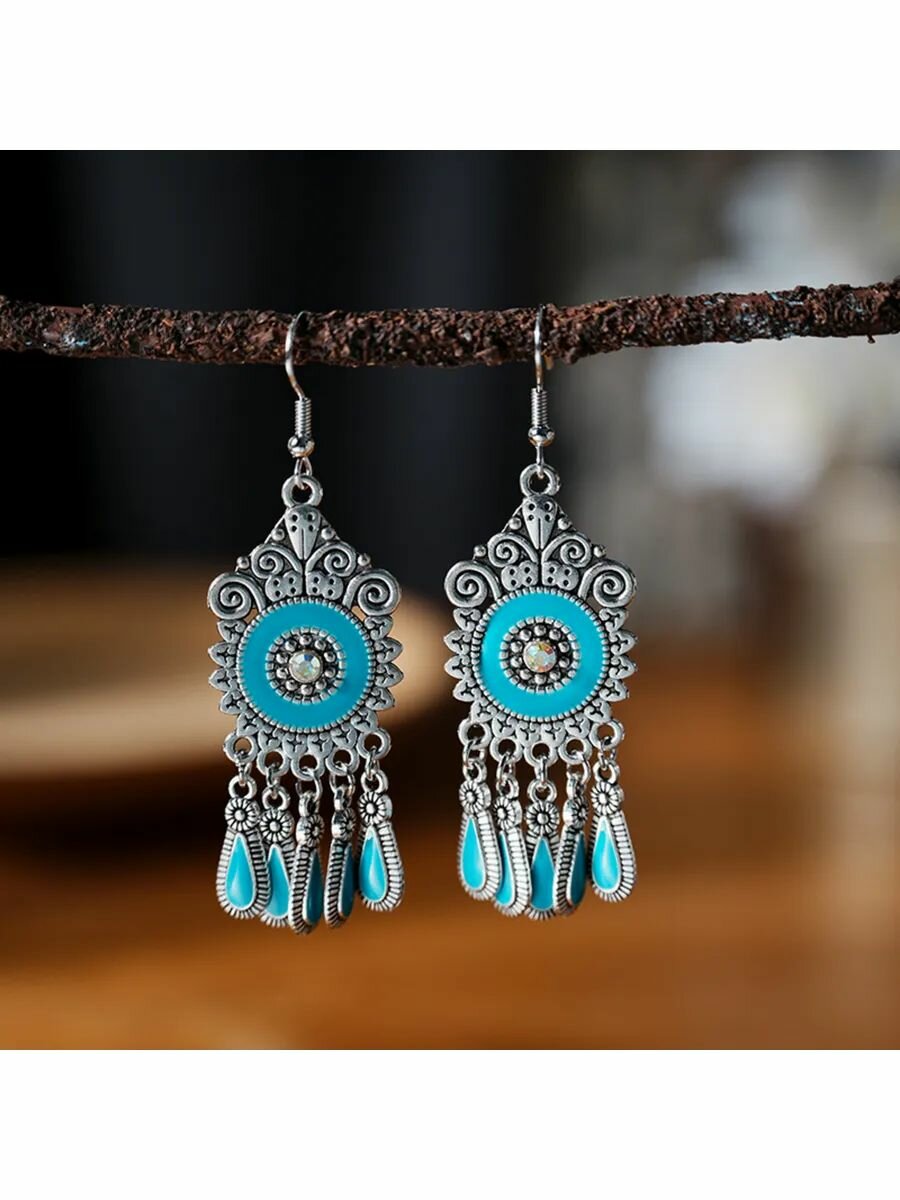 Серьги, искусственный камень