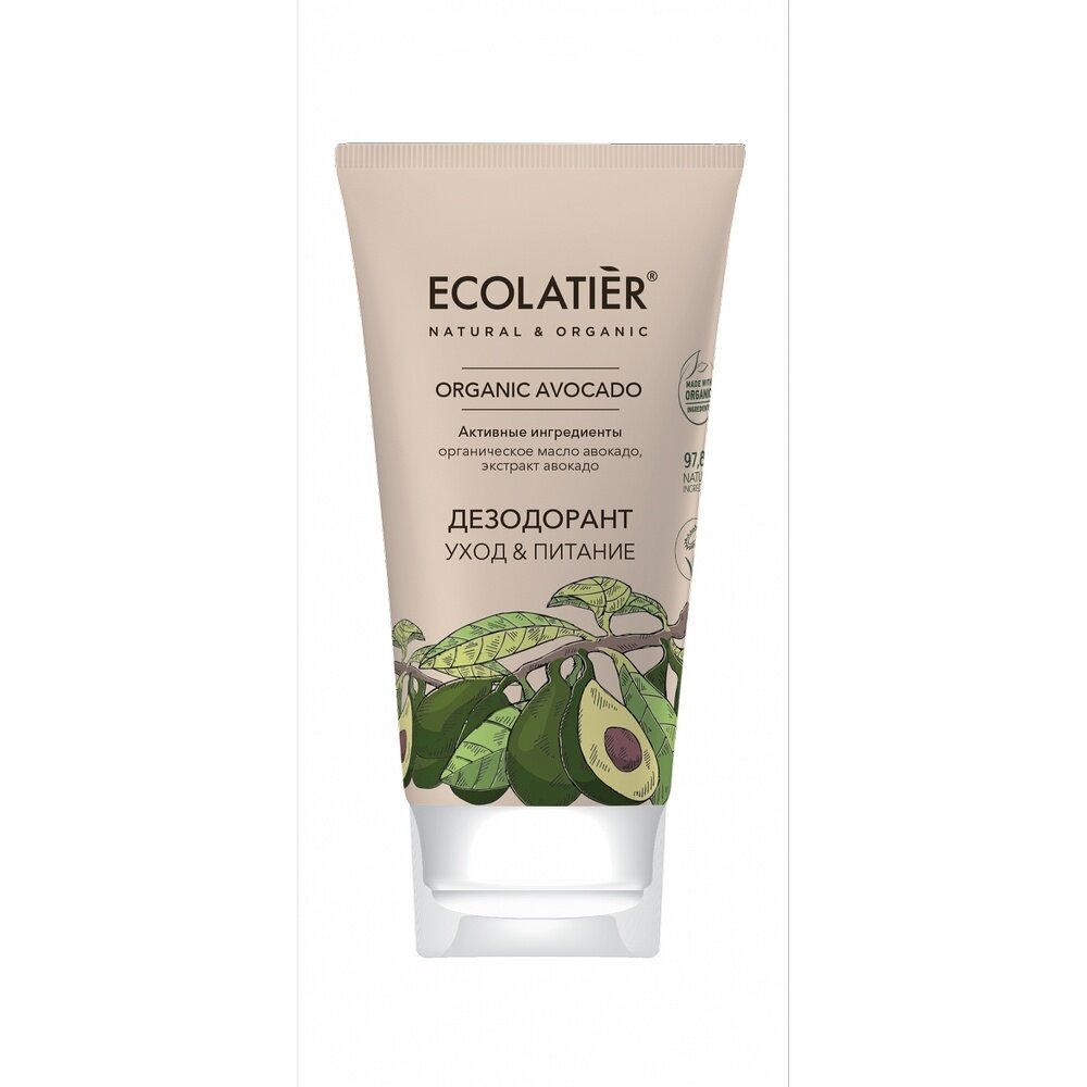 Дезодорант Ecolatier "Green", Organic Avocado, Уход & Питание, 40 мл (862702)