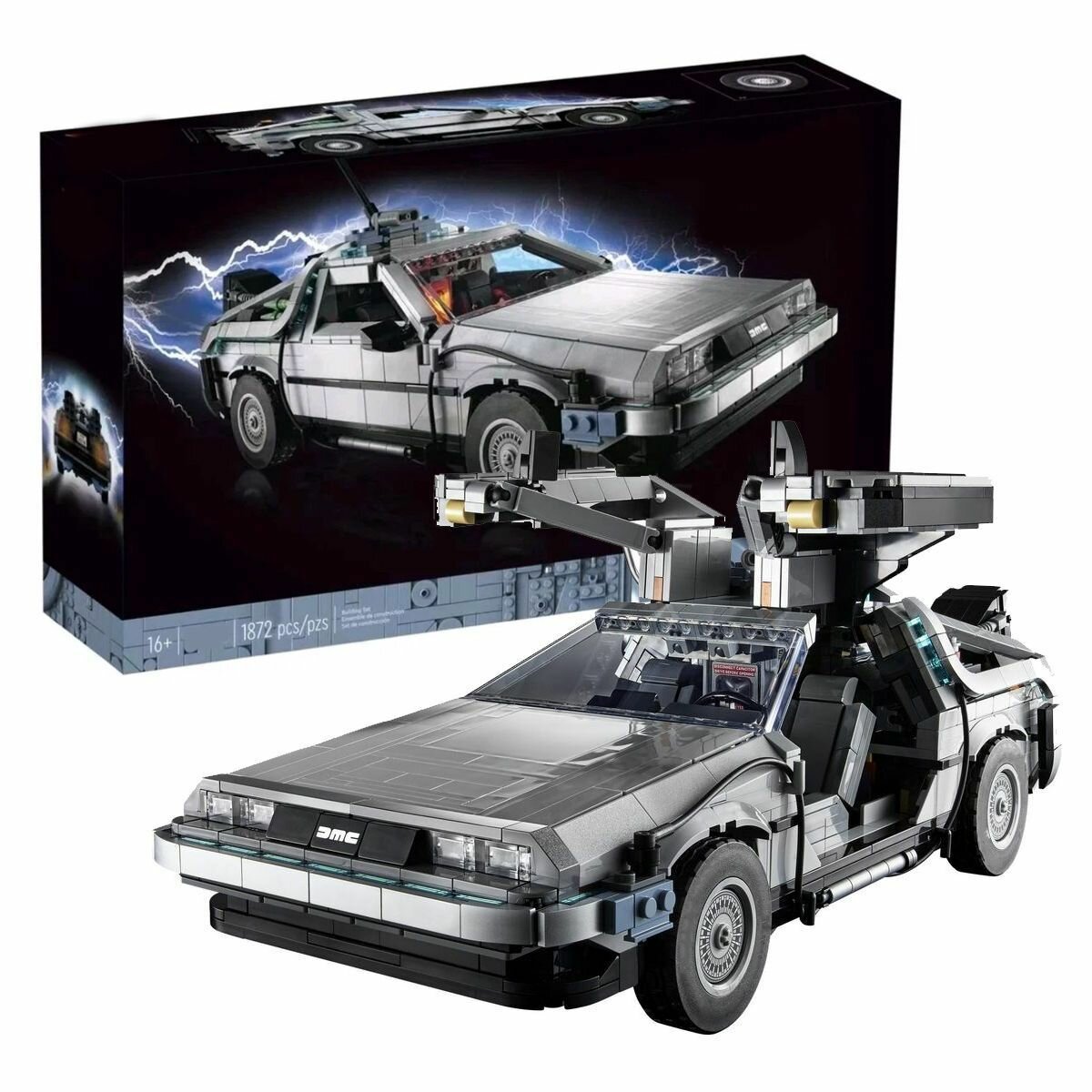 Автомобиль, Модель, серии "Back to the Future Time Machine", Совместимость 63006 1000+ pcs Строительные игрушки Рождественский подарок