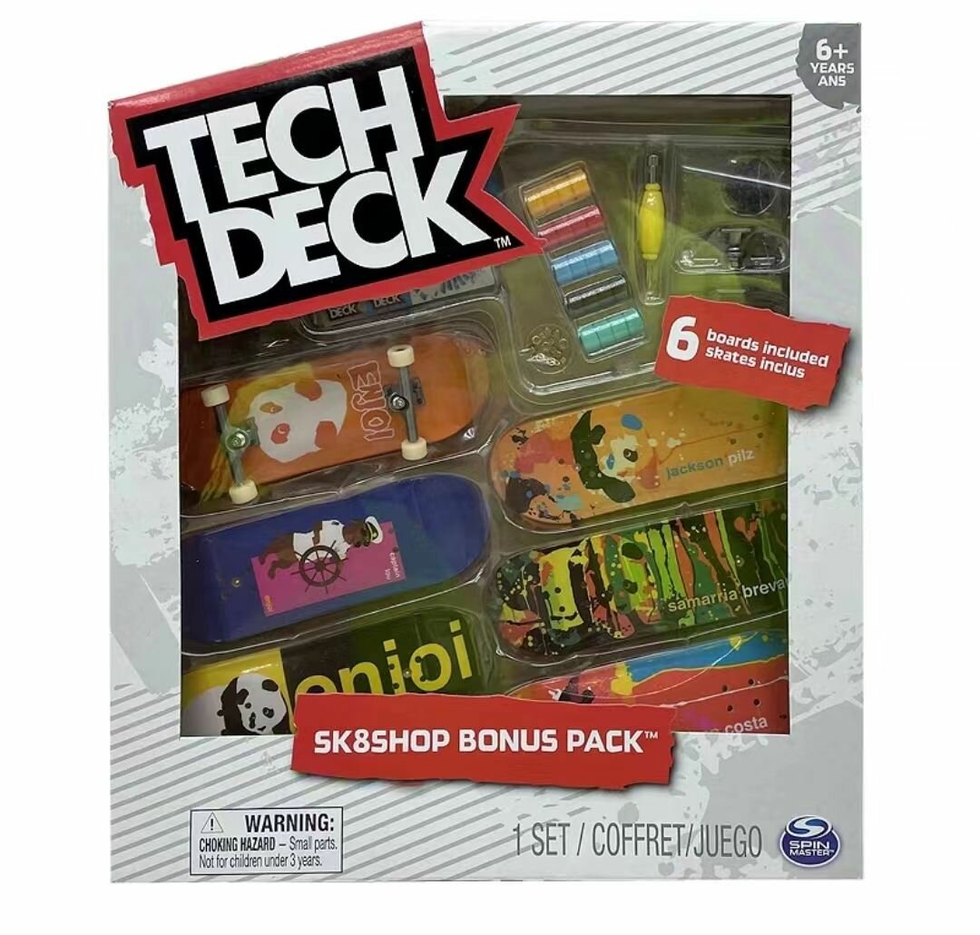 Tech Deck Pro Fingerboard, набор из 6 (с аксессуарами) Подарок для детей