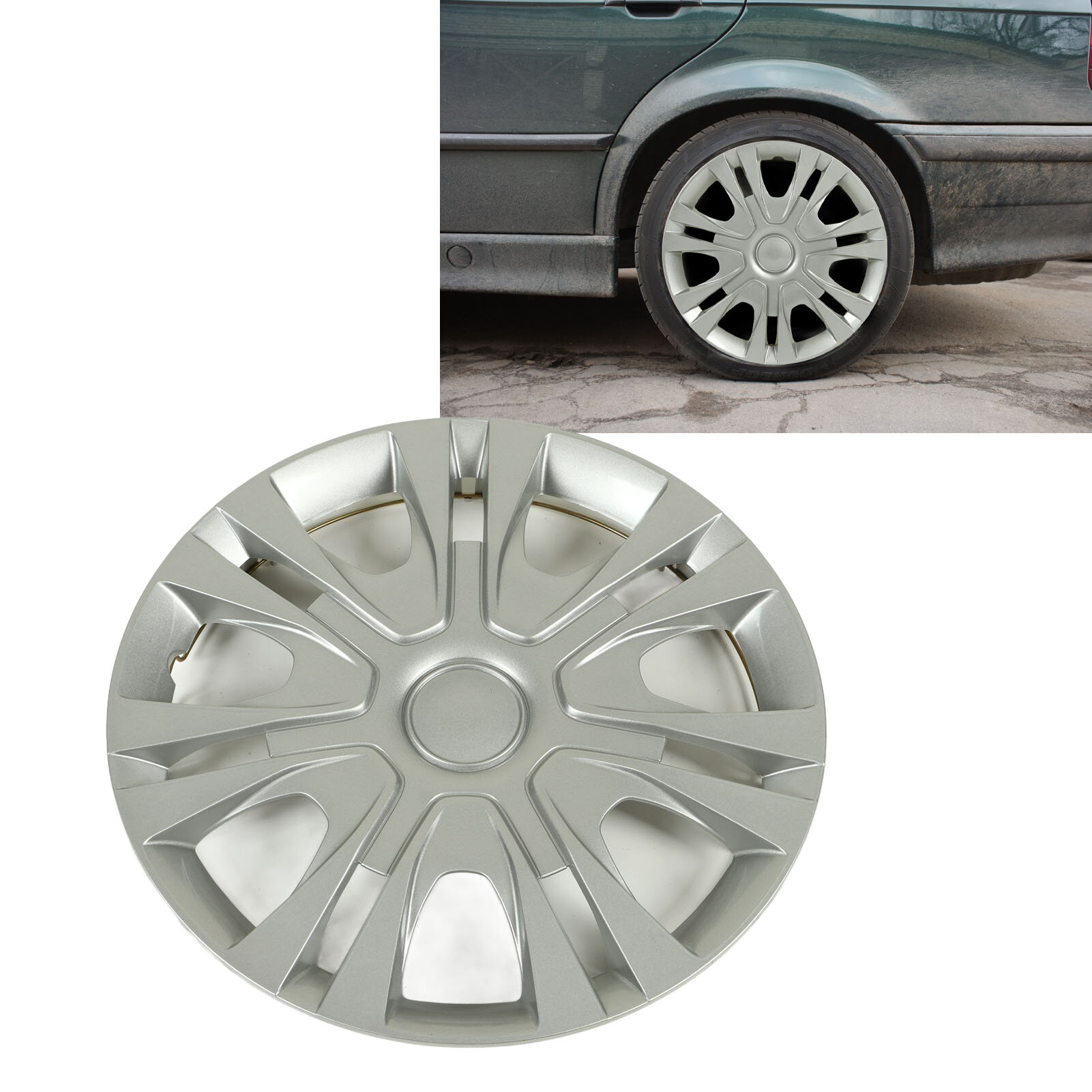 4 шт, 14-дюймовые колпаки на колеса, серебристые, спортивные, модные, универсальные, подходят для большинства автомобилей