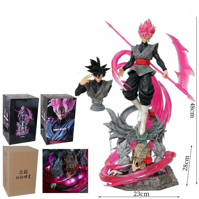 Фигурка аниме (Dragon Ball Figure GK Ultra Ins Super Saiyan Rose Action Figurine Death Comes PVC Collectibles Model Statue)48cm-пакет
