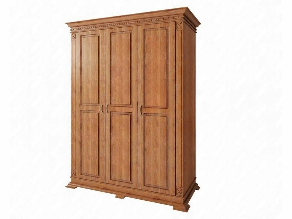Шкаф Верди №503 из Массива сосны, 150х55х220 см, классический орех 2