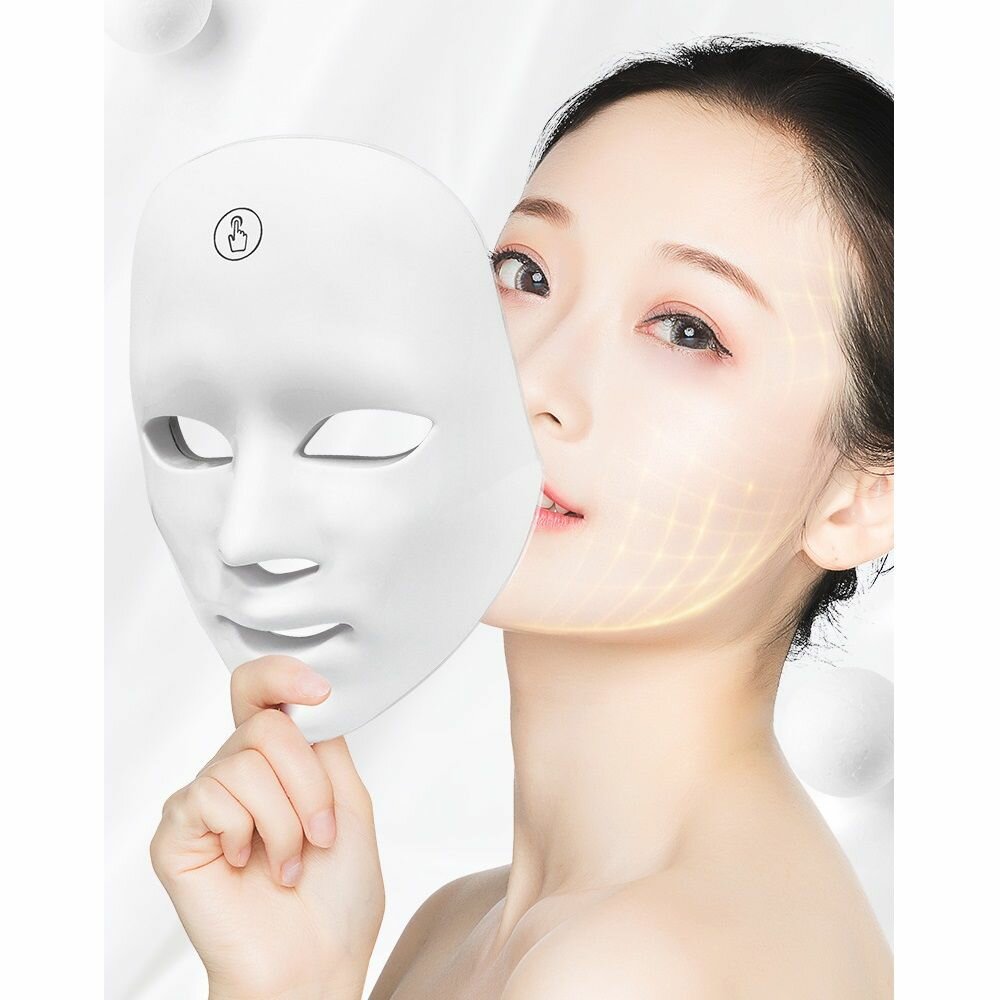 Светодиодная LED маска для лица от морщин, светотерапия, омоложение, от прыщей