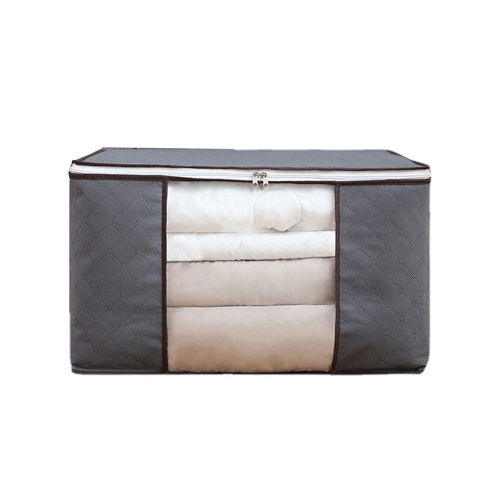 4 шт. серые стеганые сумки-органайзеры для хранения одеял, большая вместимость, дышащие, для переезда, упаковки одежды.