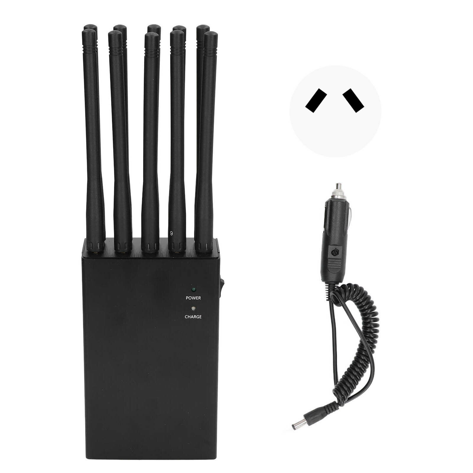 Ручной Полнодиапазонный Перехватчик Сигнала Радиус Расстояния Перехвата 15 м 10‑Полосный Блокиратор Защиты От Записи AU Plug 110-240 В