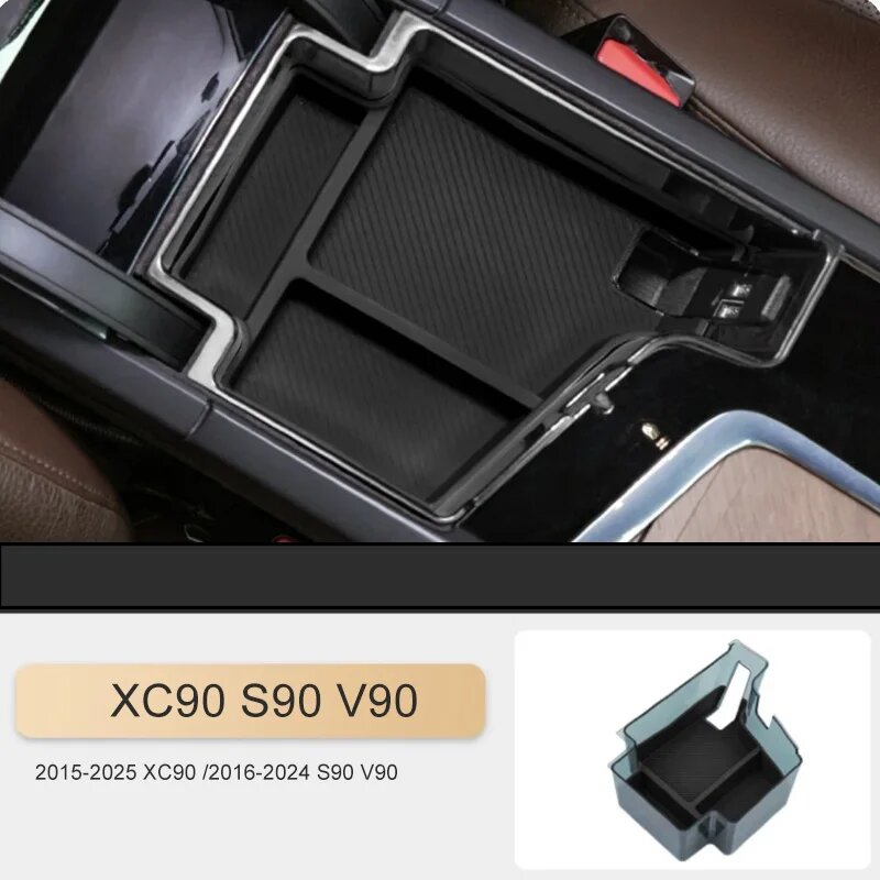 Для Volvo S90 XC60 XC90 v90 s60 V60 подлокотник ящик для хранения центральное управление салонный ящик для хранения автомобиля