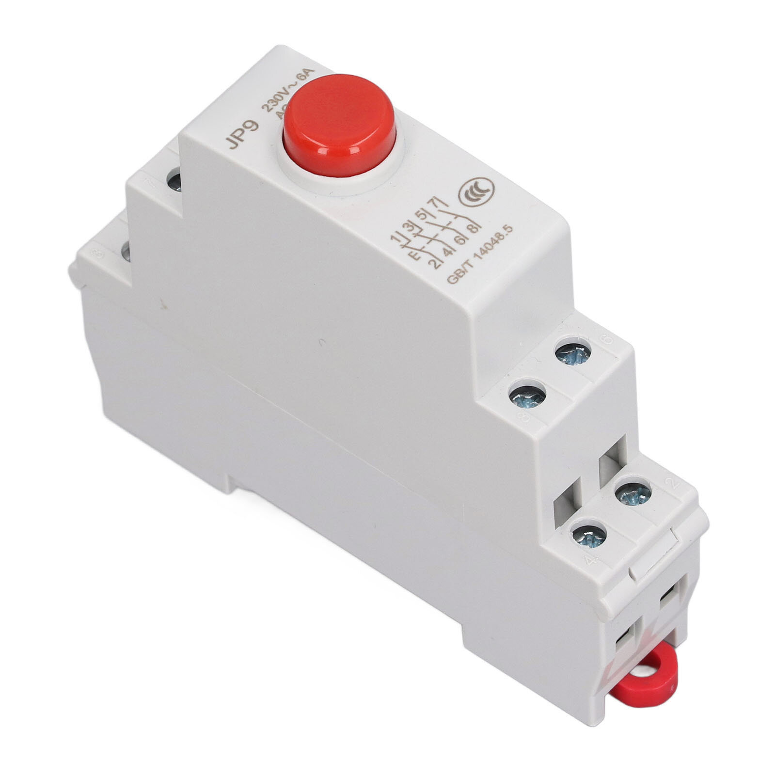 Переключатель кнопочный Din Rail AC230V 2NO 2NC для магнитного пускателя контактора электропроводки JP9 красный 1 шт.