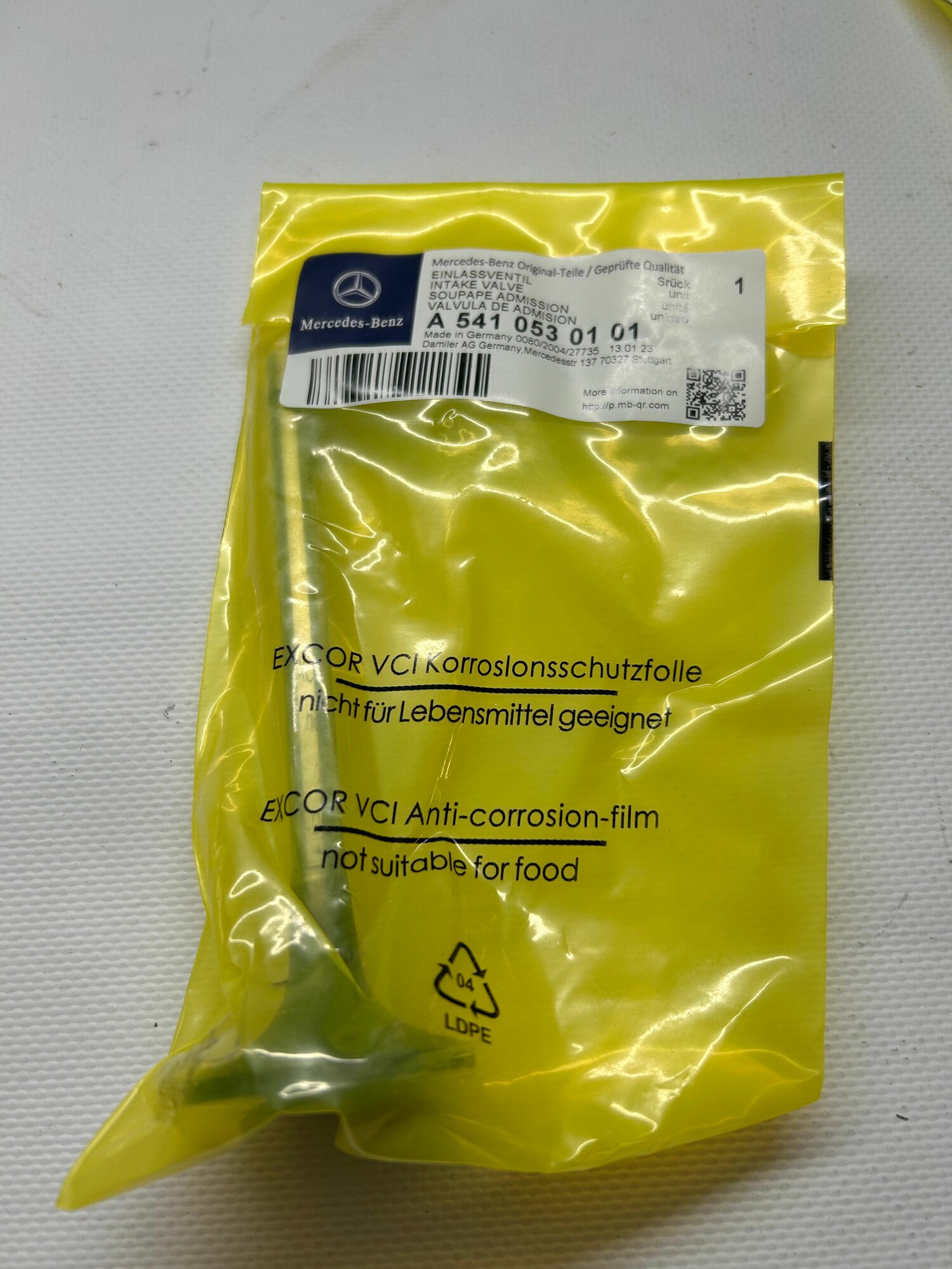 Клапан впускной ом457/501