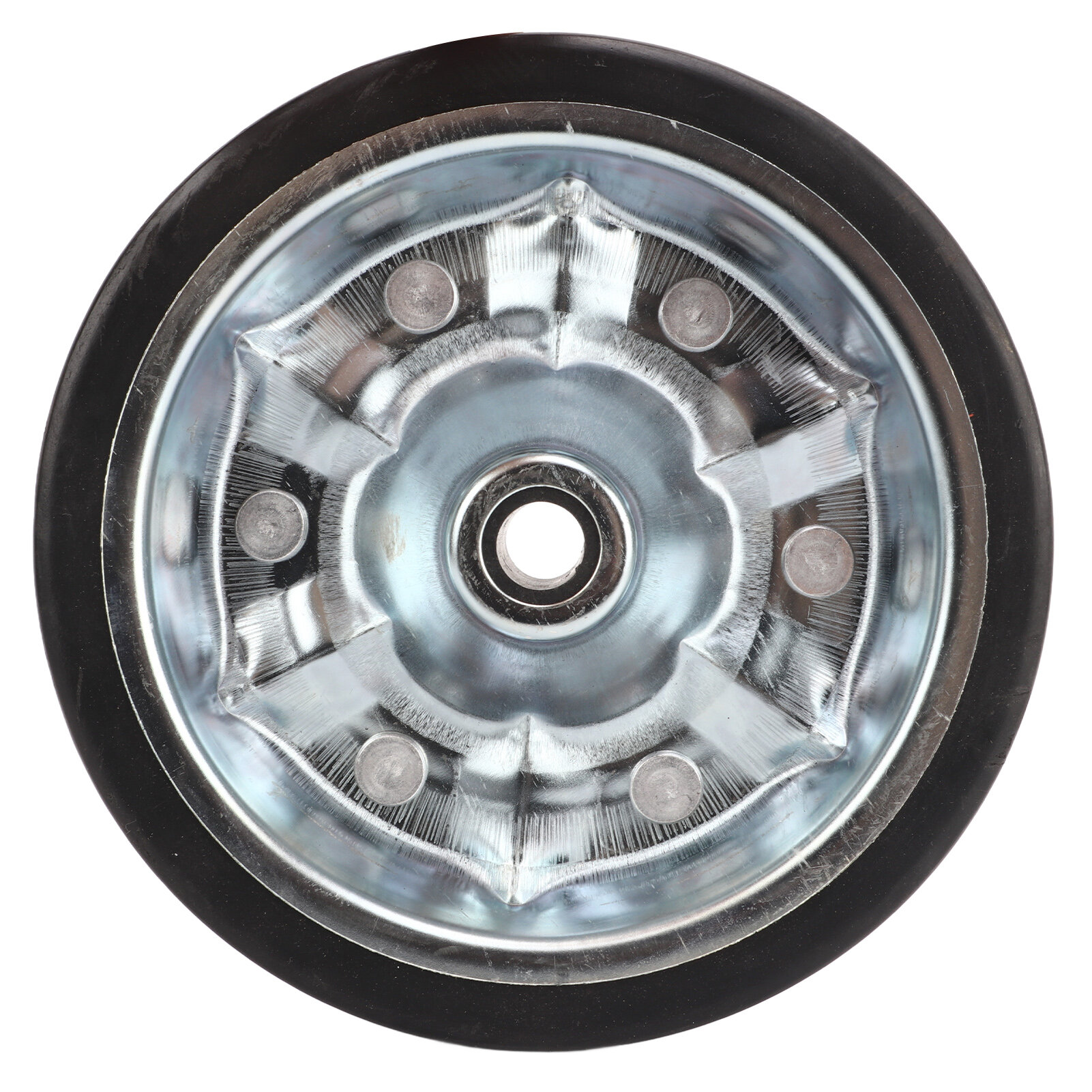 Jack Guide Wheel для ремонта RV, замена поворотного колеса, 200mm, грузоподъемность 1100lbs, для прицепа для путешествий, центрное отверстие 16mm, ширина кольца 52mm, материал подшипник из железа, резина