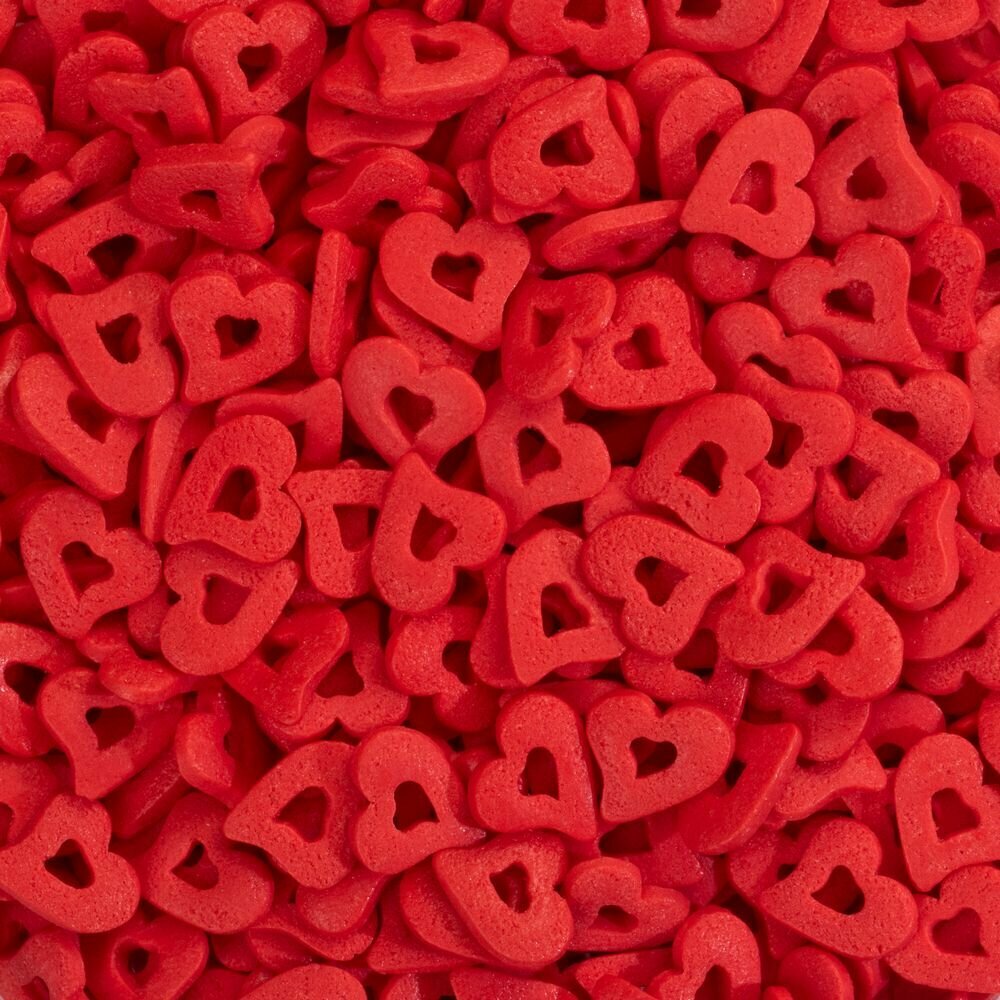 Посыпка кондитерская декоративная "Сердца красные двойные с наклоном" 50 г