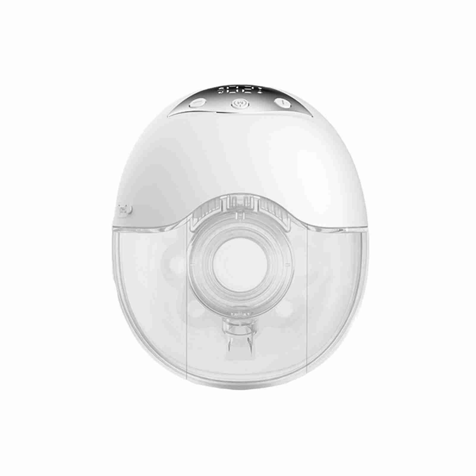 Носимые молокоотсосы, бесконтактный электрический молокоотсос для грудного вскармливания, 4 режима, 12 уровней всасывания, низкий уровень шума, встроенная батарея с молокоотсосом объемом 210 мл для домашнего использования и путешествий, 1 упаковка