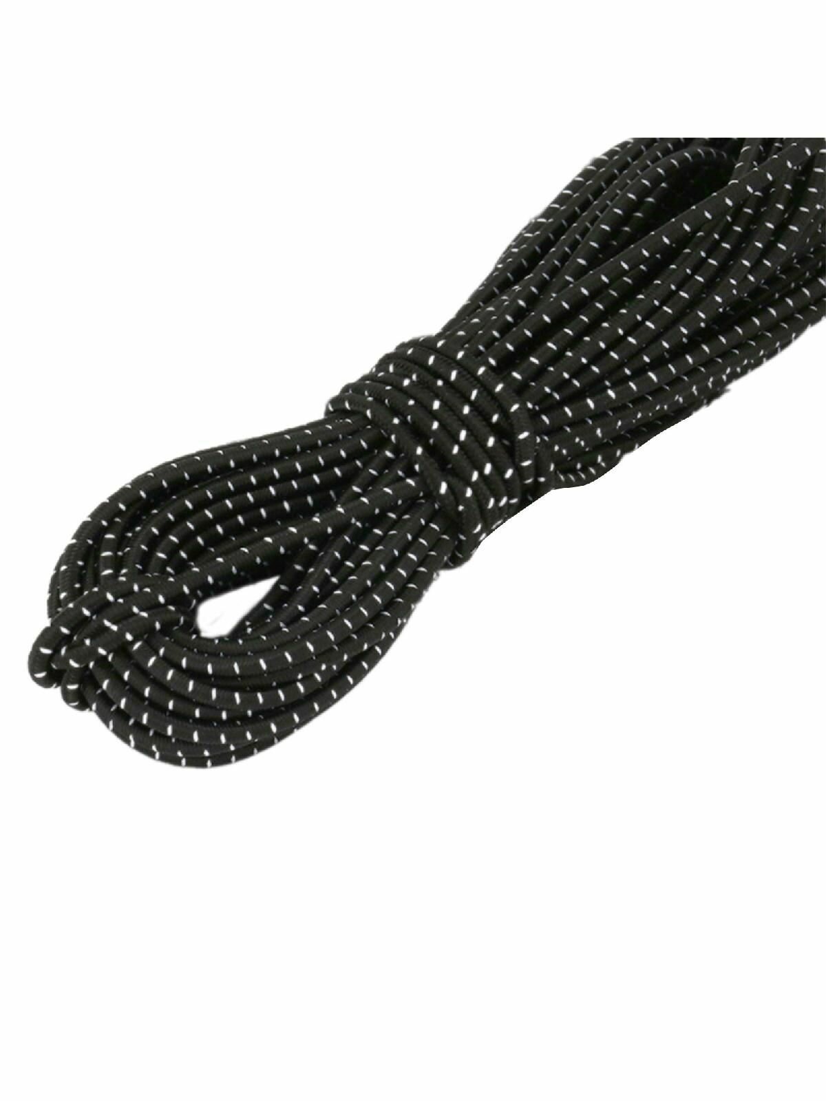 Набор для шитья одежды,10 метров, эластичная веревка, круглая высокоэластичная резиновая веревка-белые точки на черном фоне