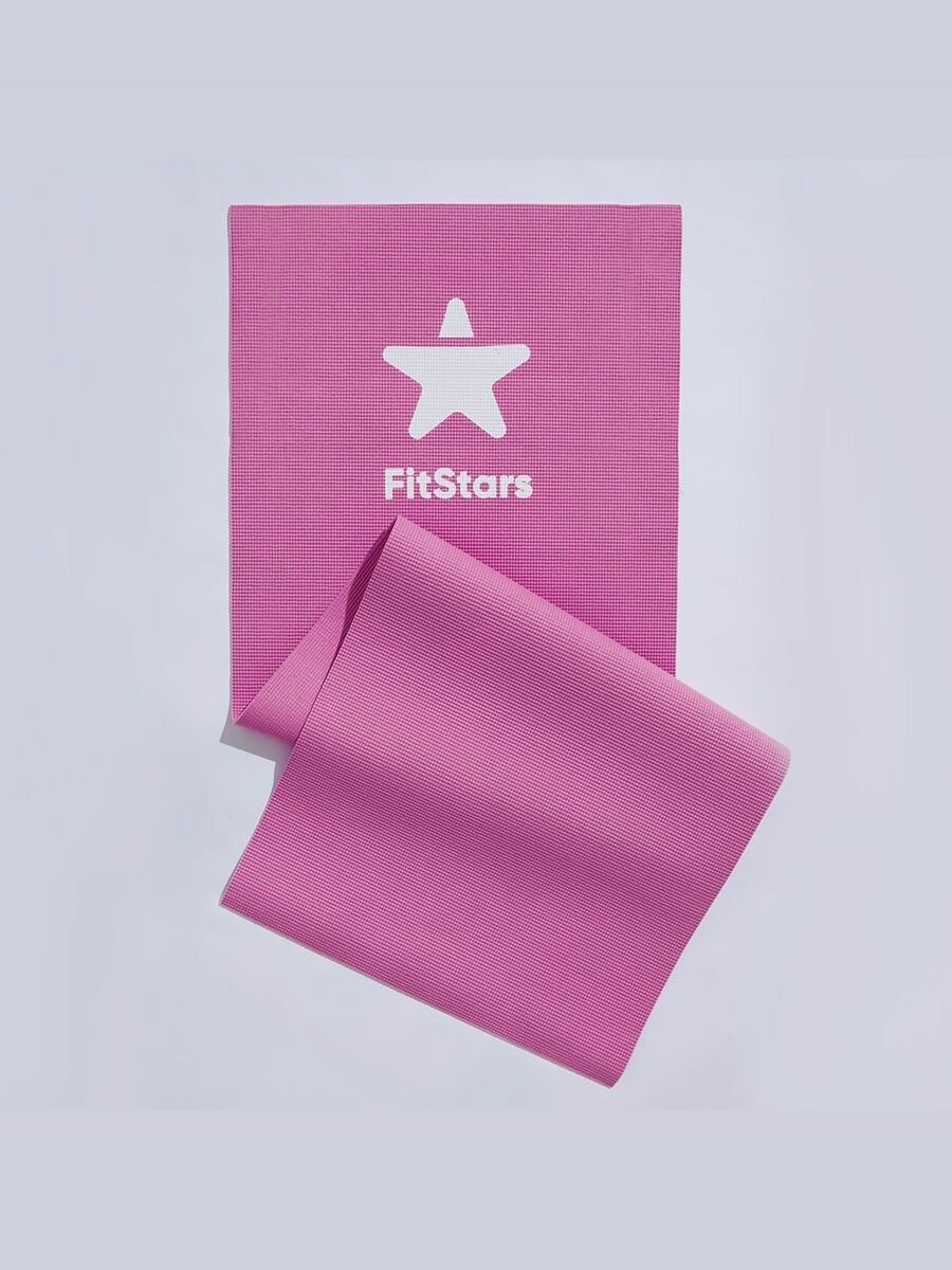 Коврик для йоги и фитнеса ФитСтарс/FitStars PVC Rose