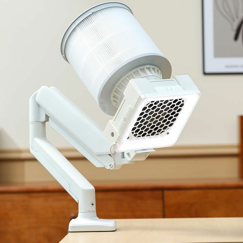 Пылесос для маникюра с подставкой и лампой