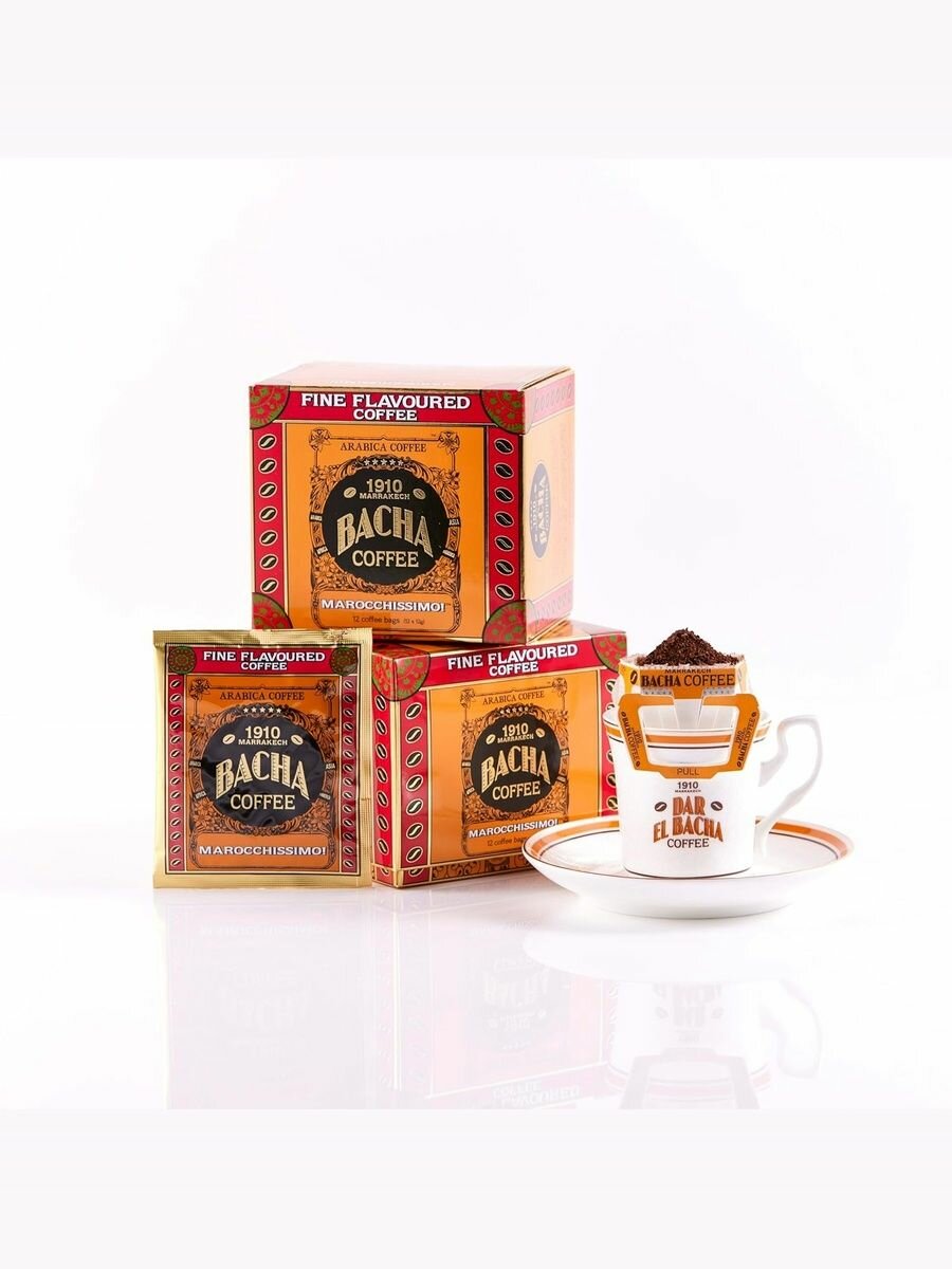 Дрип-пакеты BACHA кофе со специями, сухофруктами и орехами MAROCCHISSIMO!
