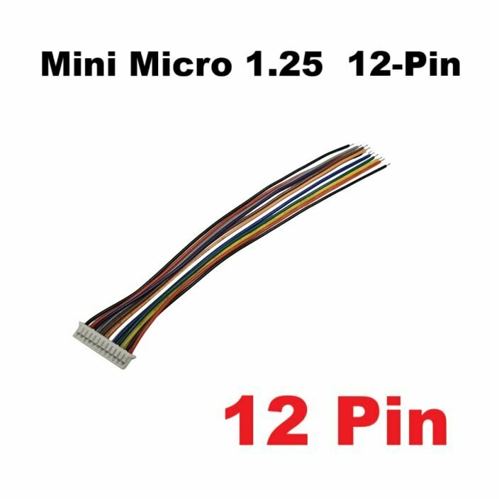 Адаптер переходник Mini Micro JST 1.25 (папа) 107 кабель PH12 12-Pin TTL 12Pin GND JST 12-ти контактный разъем JST-XH PH 1,25 штекер Connector запчасти FPV на 12 пинов