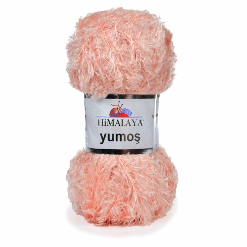 Пряжа Himalaya Yumos 60019 Герань 1 моток (Нить меховая Хималая Юмос)