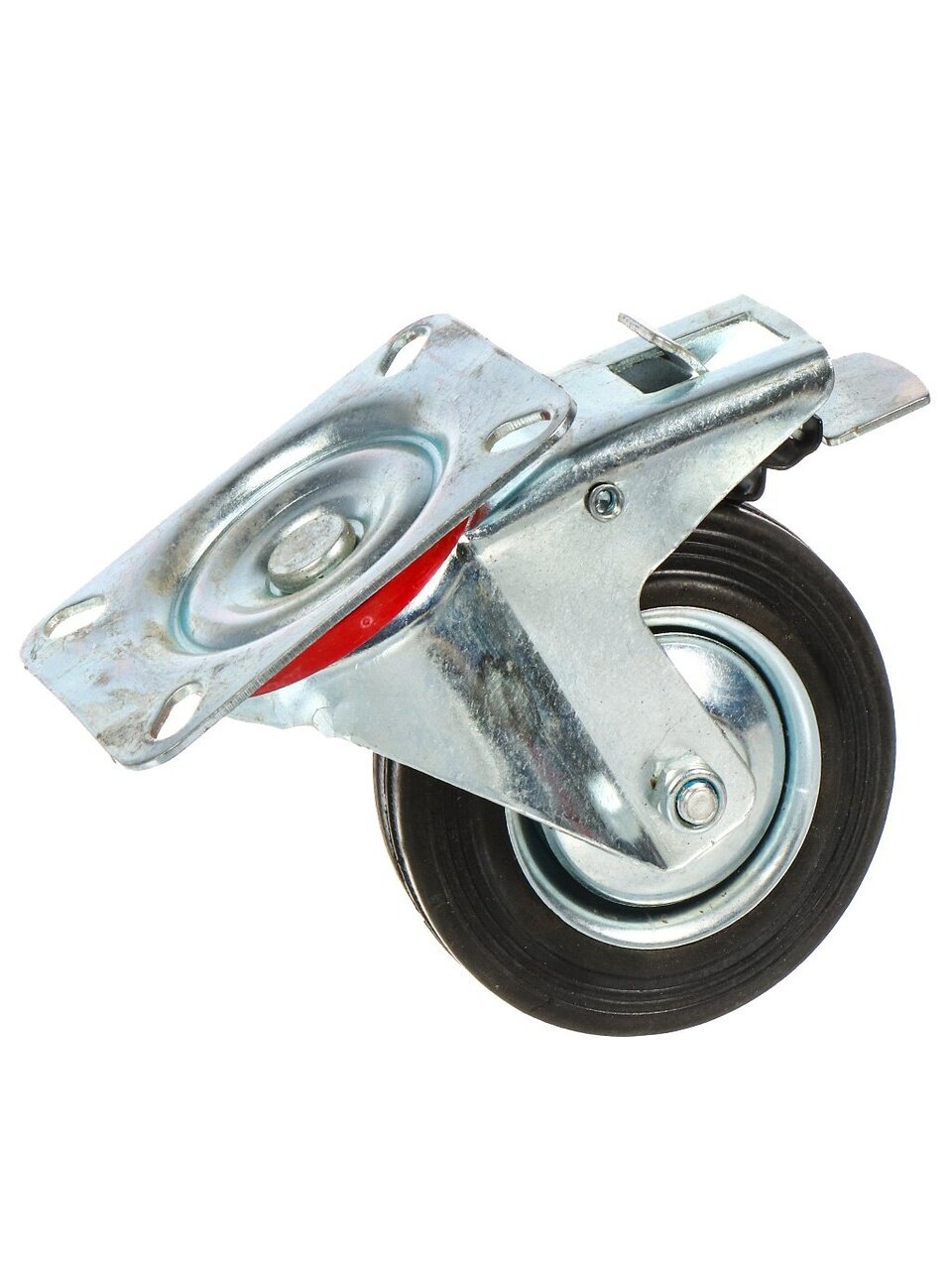 Колесо промышленное с тормозом, 100 мм, 30 мм, Мастер Инструмент