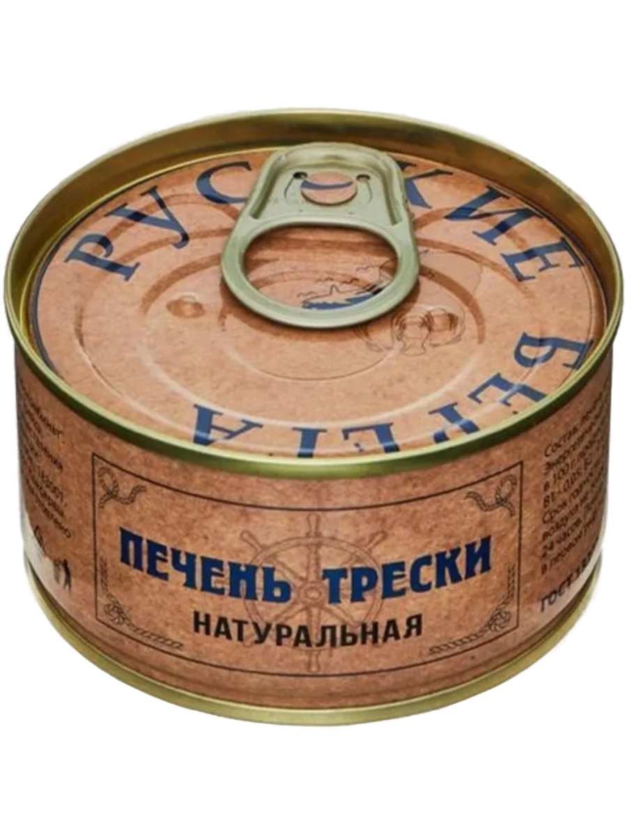 Печень трески натуральная, Русские Берега, 120г