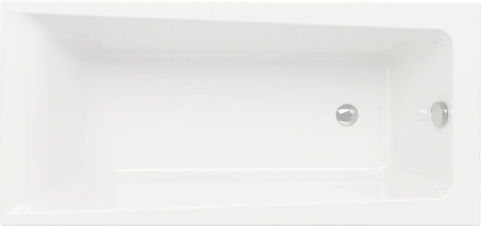 Акриловая ванна Cersanit Lorena 160x70 см, пристенная, ультрабелая, на ножках