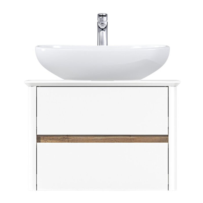 Тумба под раковину со столешницей 1MarKa Monro 60П матовая белая