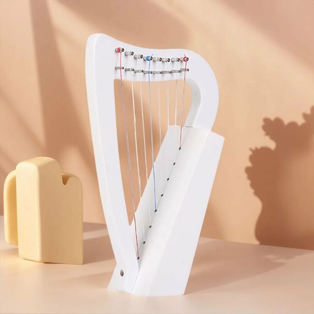 8-струнная лировая арфа струнный инструмент из цельного дерева для детей и взрослых начинающих