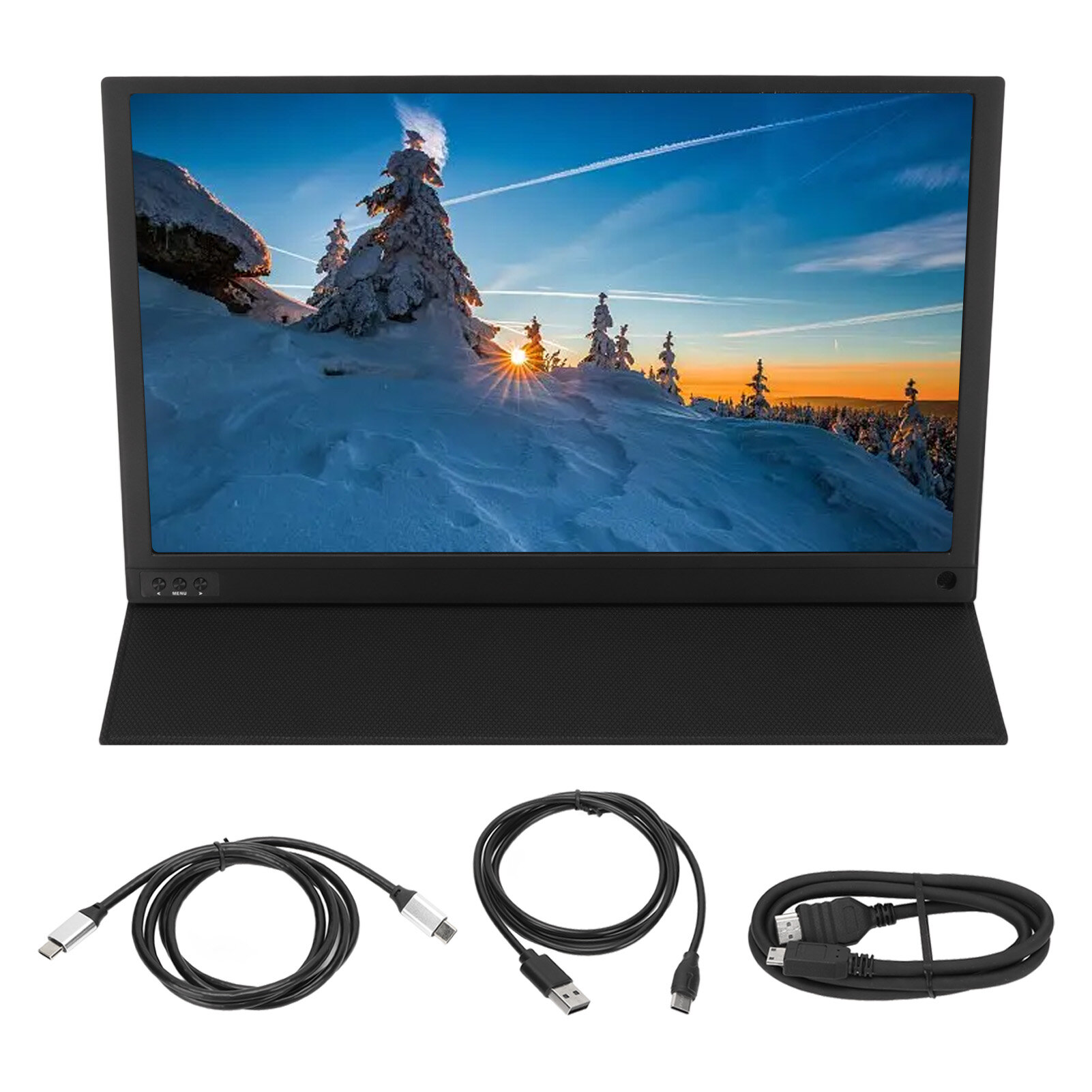 Портативный монитор 15.6 дюймов, 1080P IPS, USB, для ноутбука, игровых консолей, телефона