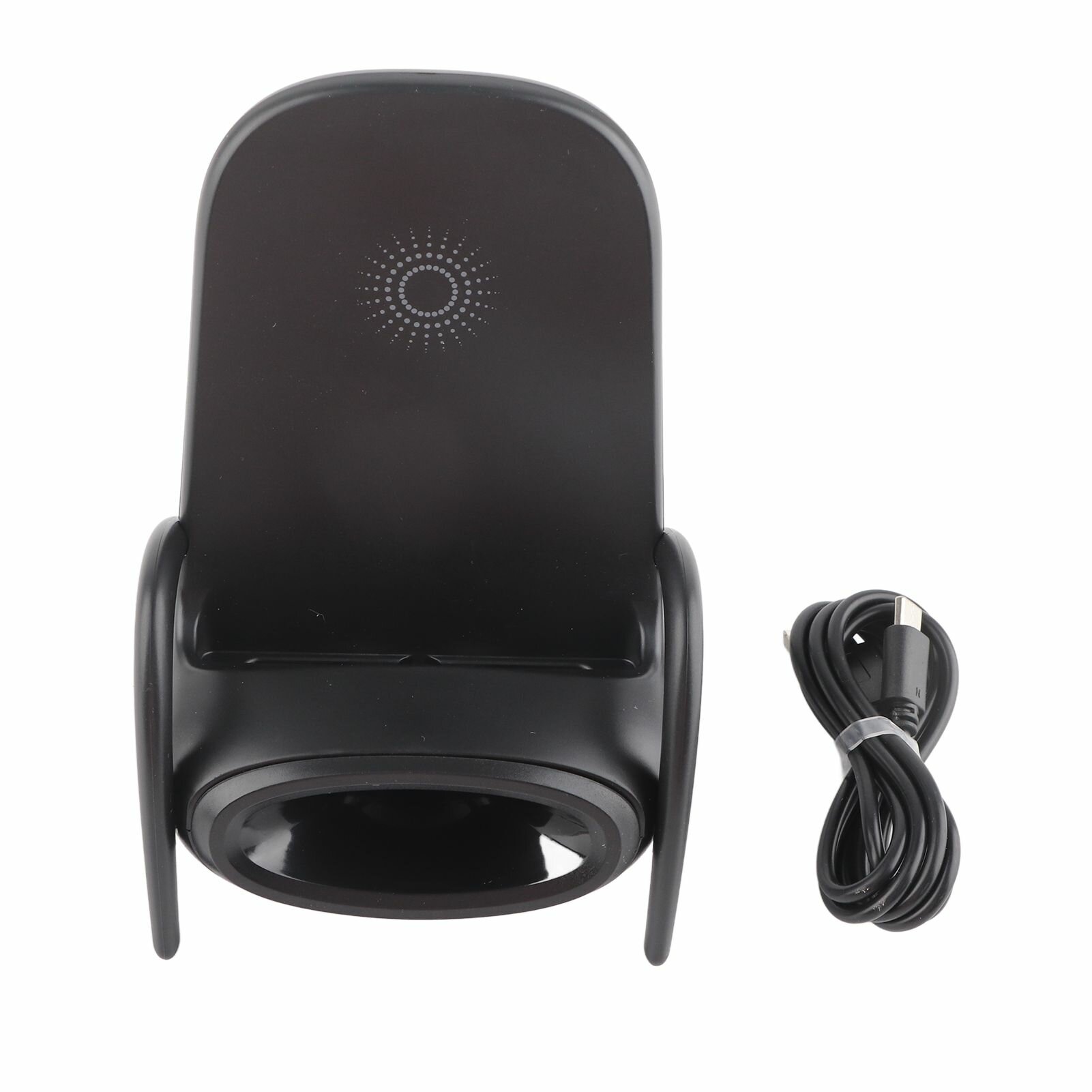 Беспроводное зарядное устройство для кресла, 15 Вт, зарядное устройство для быстрой зарядки ISO для мобильного телефона Android, черное, регулируемое