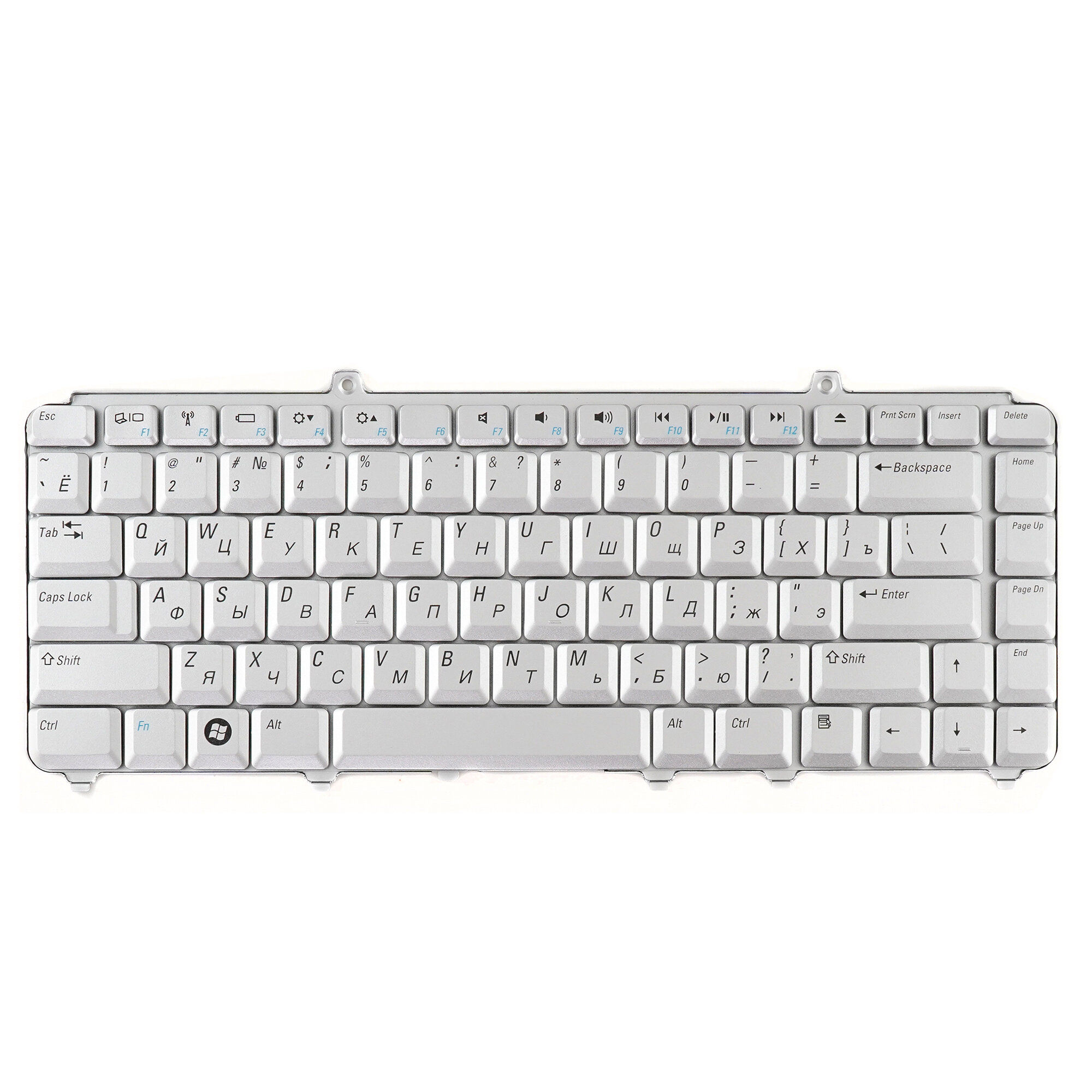 Клавиатура для ноутбука Dell Inspiron 1420 1520 1525 серебристая