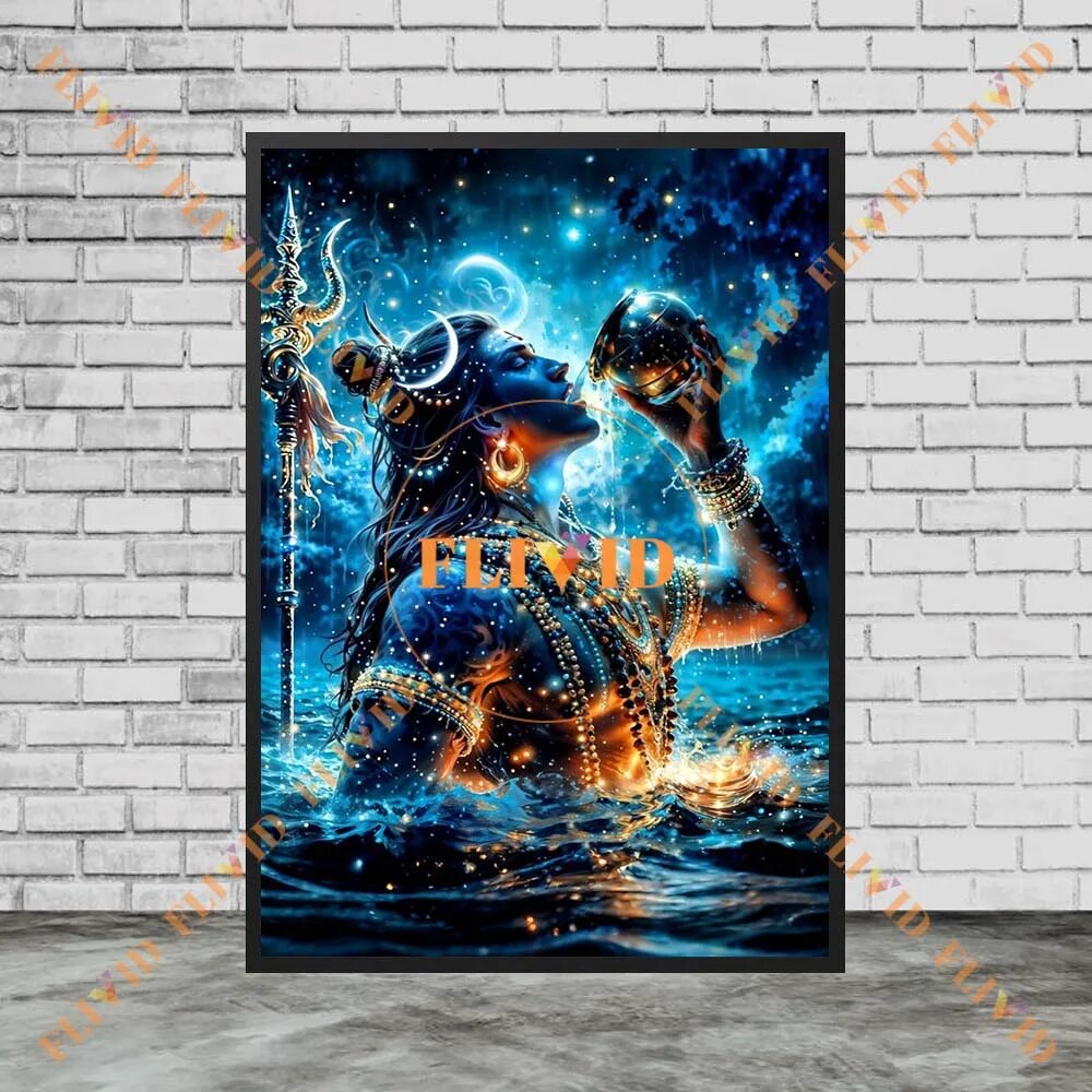 Постер Лорд Шива Темно-синий, B, 30X42cm NoFrame