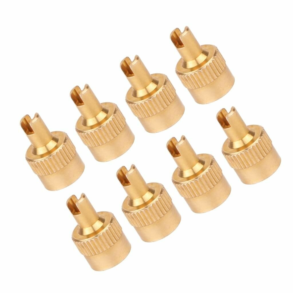 Колпачки для шин из латуни (8 шт), Золото