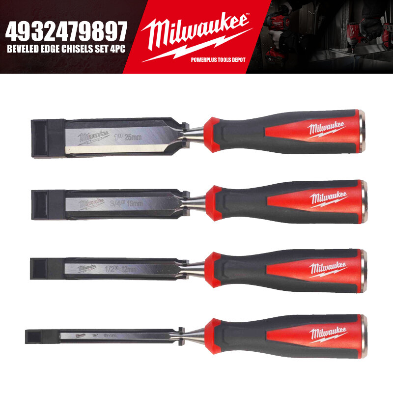 Milwaukee 4932479897 Набор стамесок со скошенными краями 4шт Стамеска/долото Инструменты для ремонта и строительства