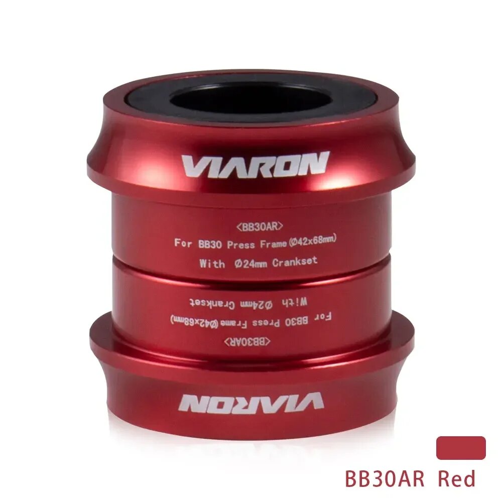 BOLANY Адаптер каретки BB30 на 24 мм черный/красный Красный, BB30AR Red