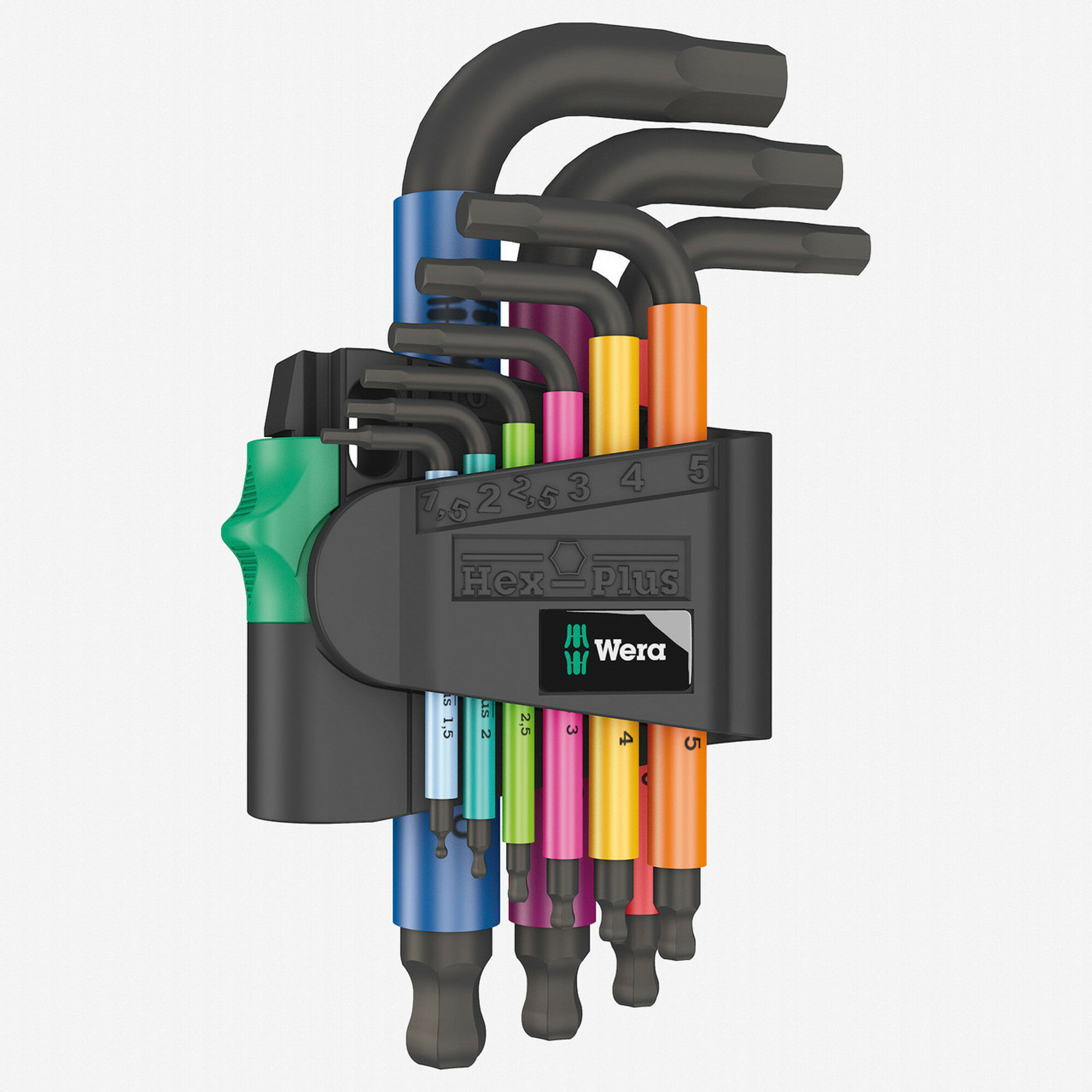 Набор Г-образных ключей, метрических, BlackLaser Wera 950/9 Hex-Plus Multicolour 2 WE-133164 / 5913 0012 Fplus