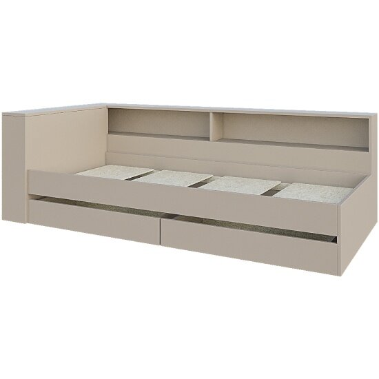 Кровать с ящиками и головным блоком Homegrad Ксения (Кашемир) 900х2000