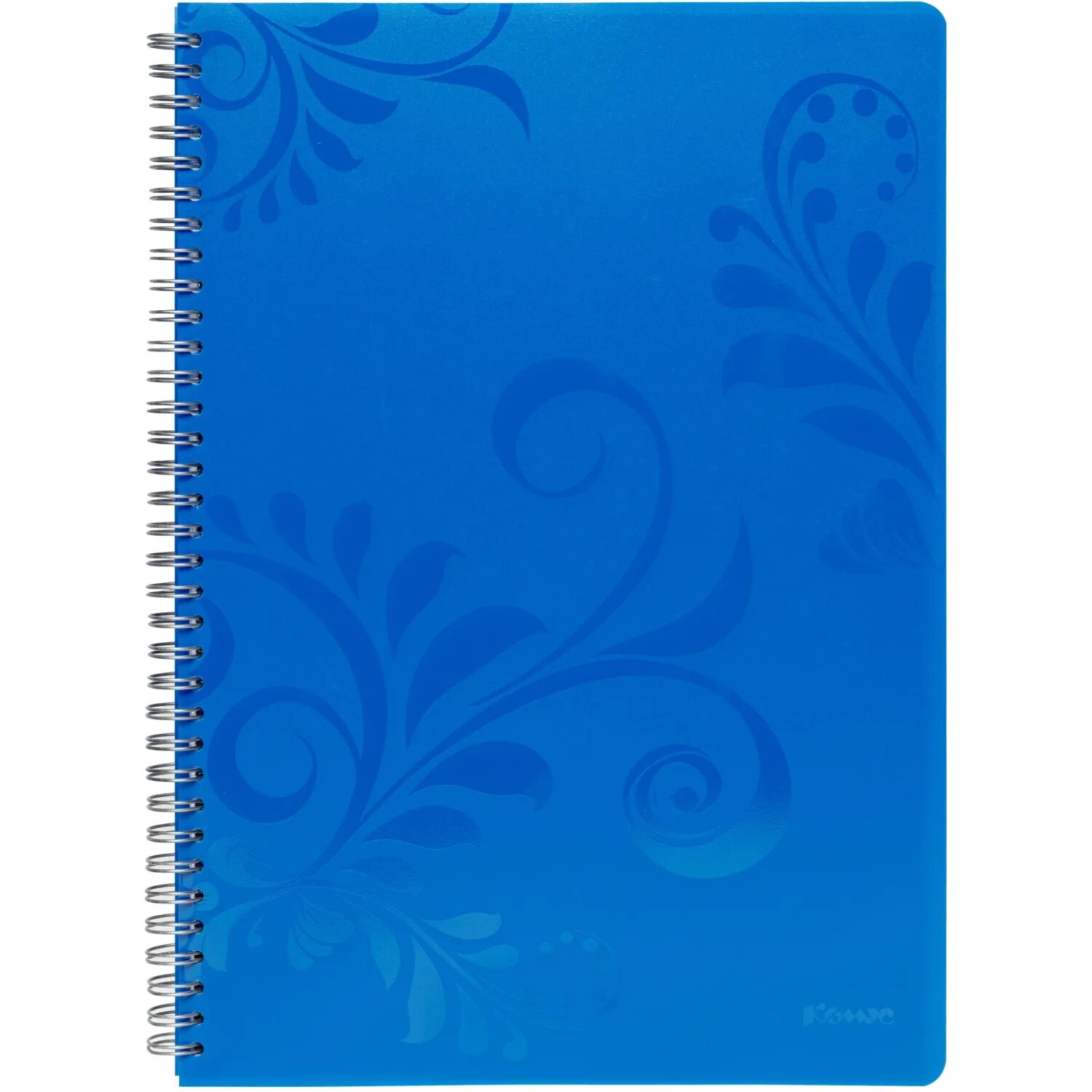 Бизнес-тетрадь Комус Русская серия синий А4 96л. плас. обл. клетка, евр