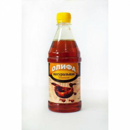Олифа натуральная льняная 0.5Л